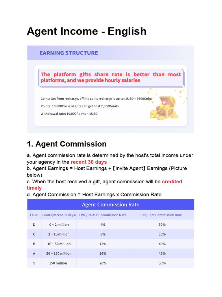Agent Income and Commission Guide | PDF