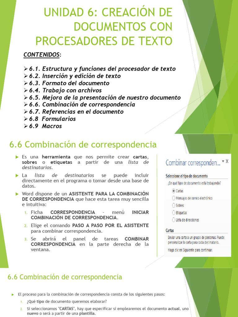 Combinación de Correspondencia 6.6 y Referencias en El Documento 6.7 | PDF | Bases de datos ...
