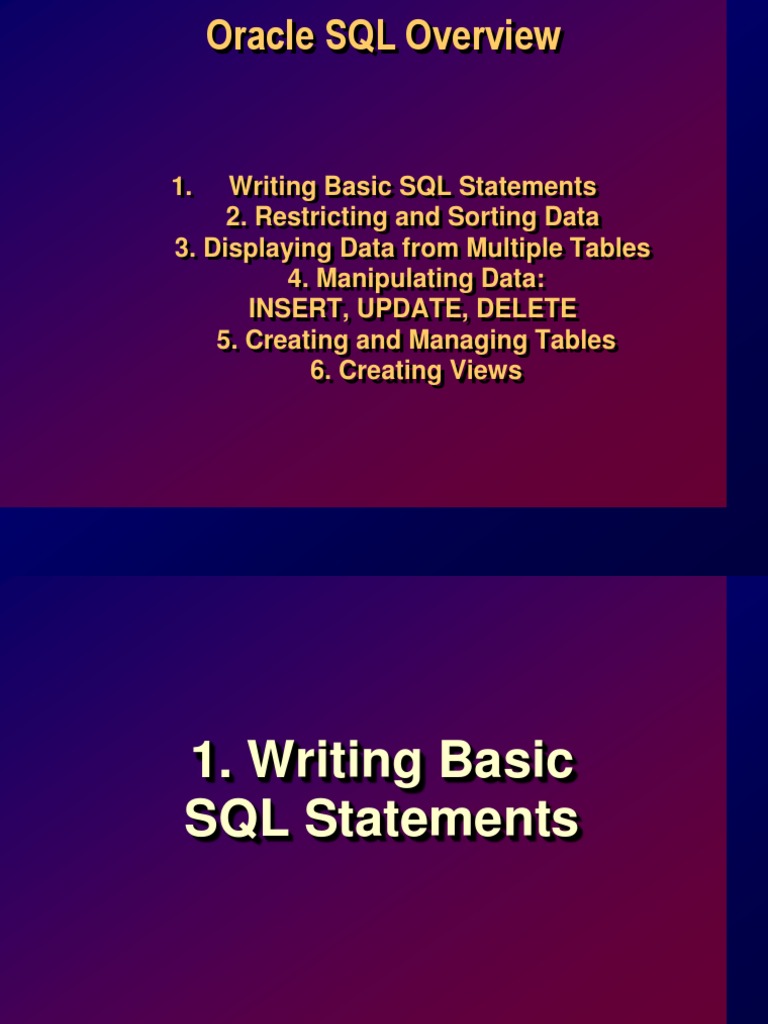 0oracle SQL Scribe) | Download Free PDF | Sql | Table (Database)