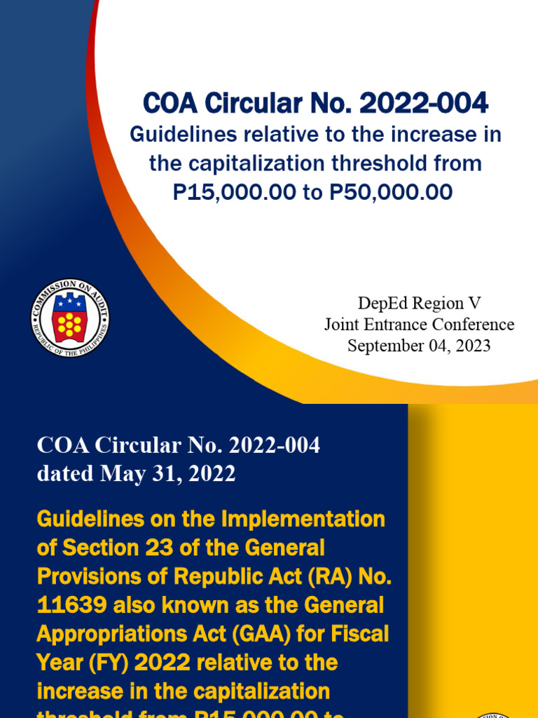 COA Circular 2022 004 Sept 4 2023 Entrance Conference 1 1 | PDF ... COA Circular 2022 004 Sept 4 2023 Entrance Conference 1 1 | PDF ...