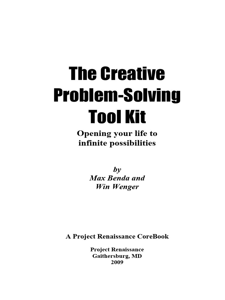 The Creative Problem-Solving Tool Kit Opening Your Life To Infinite ...