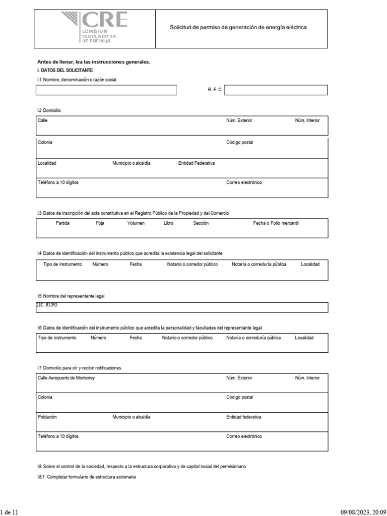 Acuerdo A-006-2022 CRE Disp Admvas Solic Permiso Gen Energ Elect | PDF | Ley de fideicomiso ...