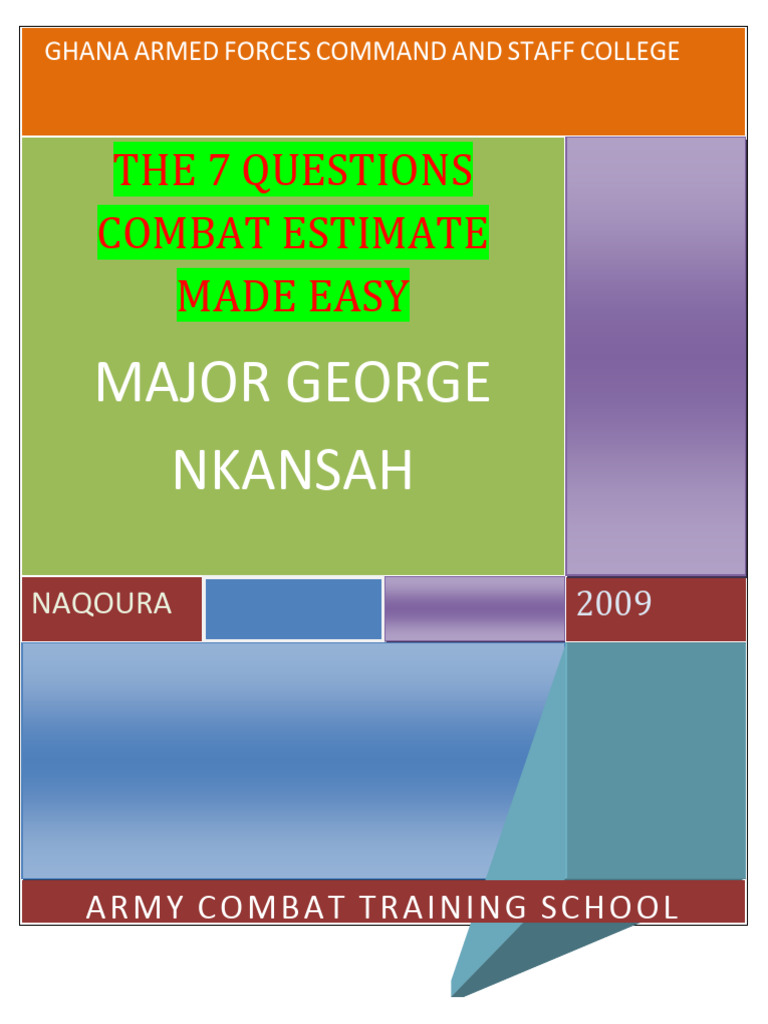 7 Questions Combat Estimate | PDF | Decision Making | Weather