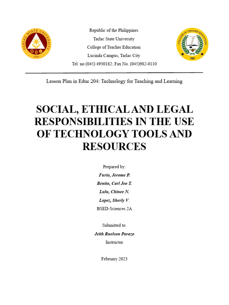 Group9 Lesson Paln - Educ204 | PDF | Intellectual Property | Copyright