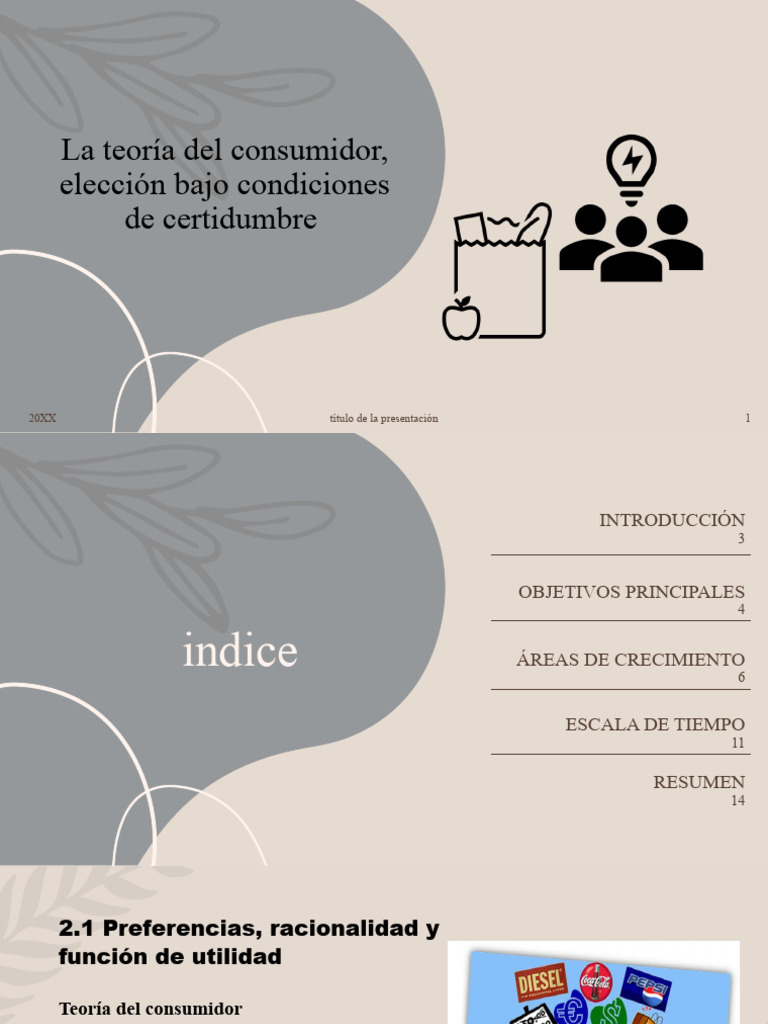Teoría del Consumidor y Preferencias Económicas | PDF | Utilidad ...