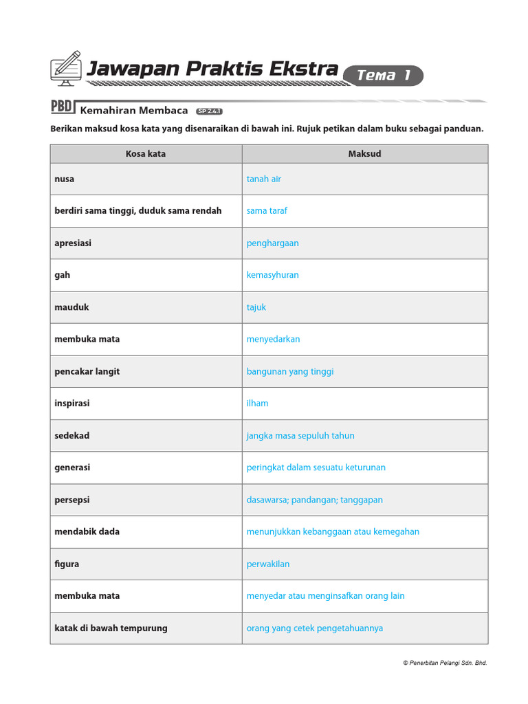 26 Jawapan Praktis Ekstra | PDF