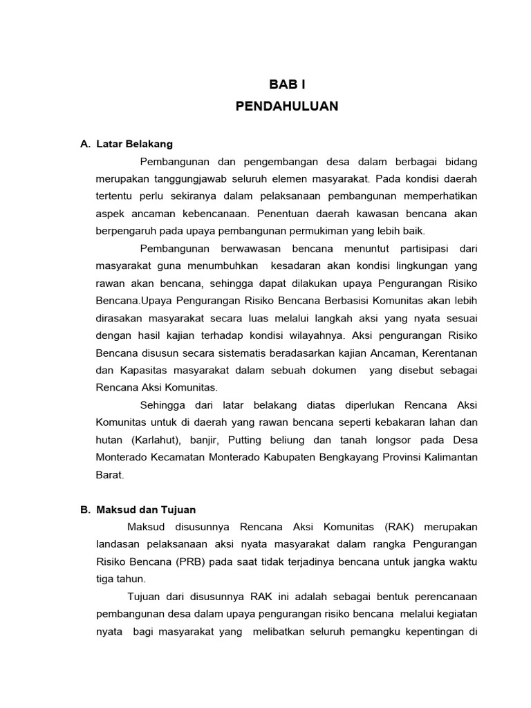 RAK Desa Monterado | PDF