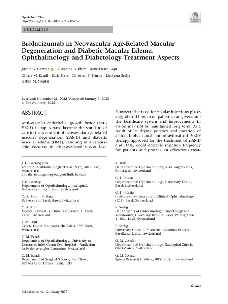 Brolucizumab in Neovascular Age Related Macular Degeneration and ...