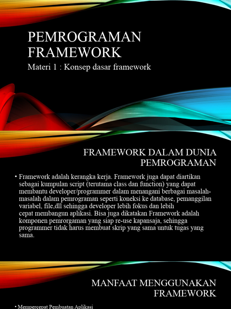 Pemrograman Framework: Materi 1: Konsep Dasar Framework | PDF | Komputer