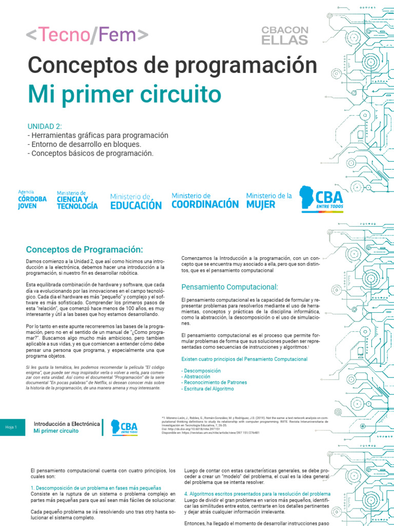 Conceptos de Programación - Mi Primer Circuito | PDF | Algoritmos | Pensamiento