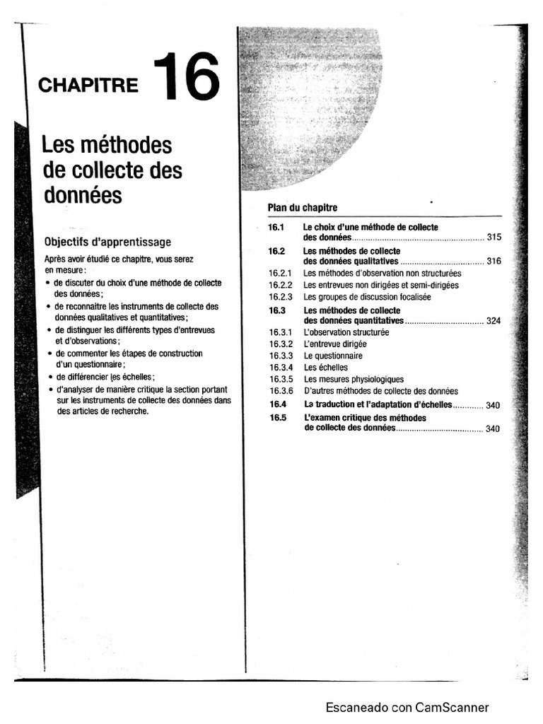 Méthodes de Collecte Des Données | PDF