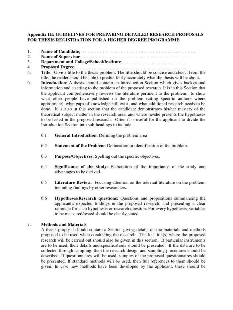 Appendix III Udsm Dissertation Guidance | PDF | Thesis | Hypothesis