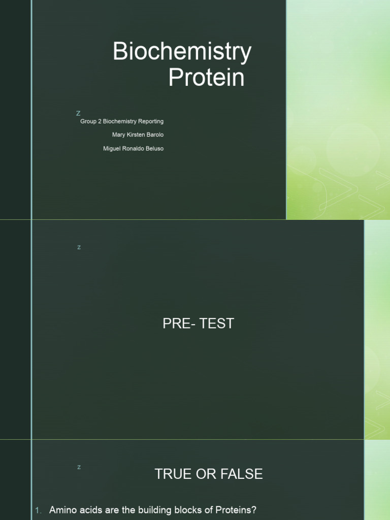 BioChemistry Report Group 2 Protein | PDF | Protein Structure | Proteins