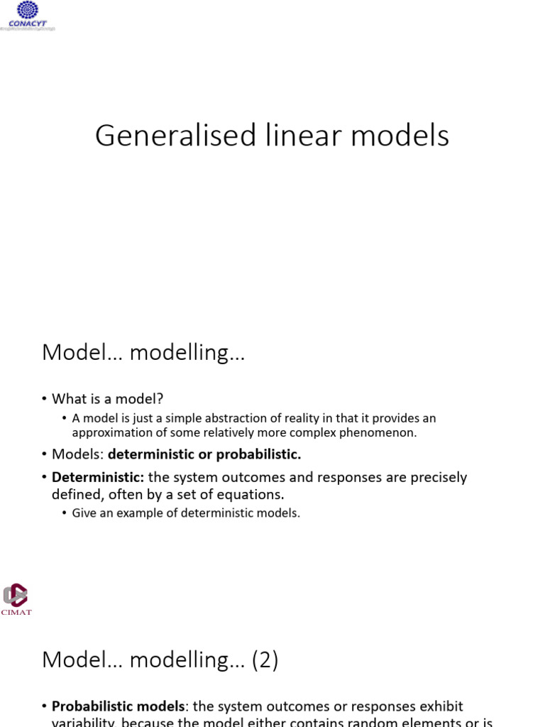 Generalised Linear Models | PDF | Linear Regression | Regression Analysis