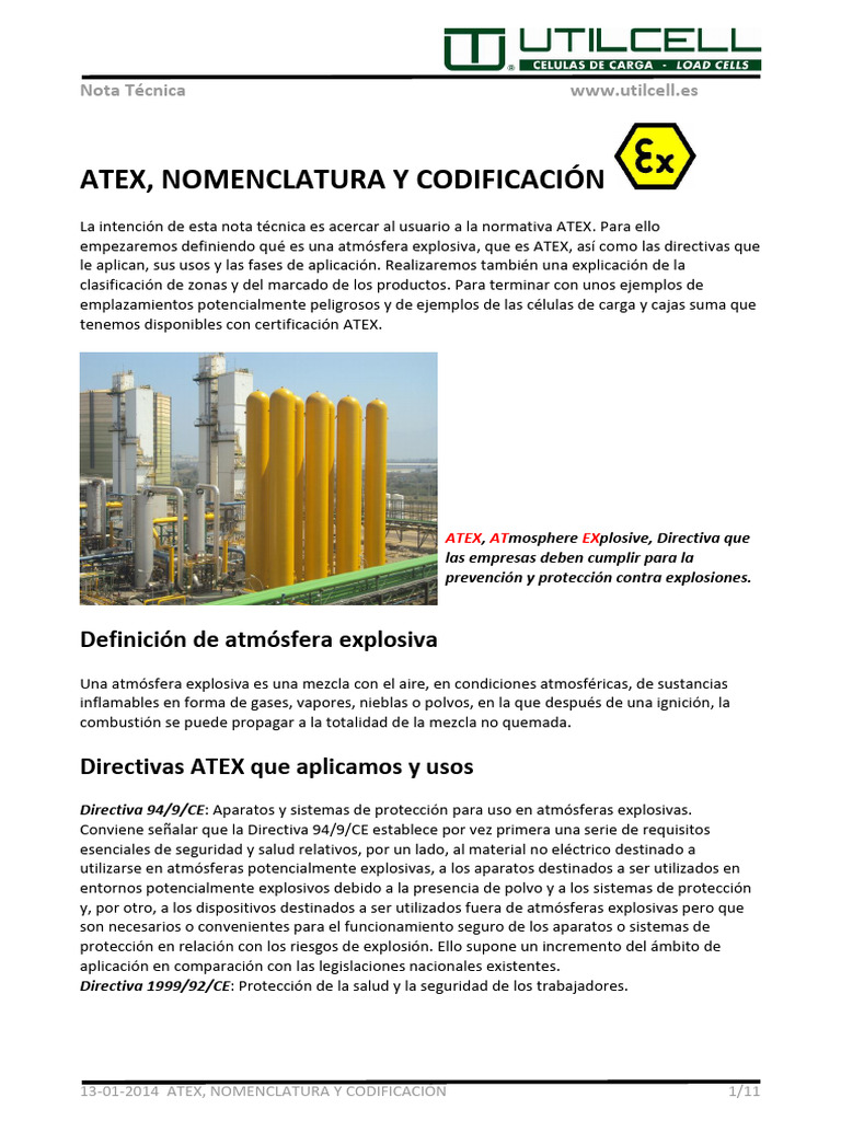 Es NT ATEX Nomenclatura-y-Codificación Utilcell | PDF | Atmósfera de tierra | Atmósfera