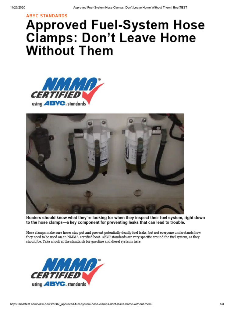 Abyc Standards For Fuel-System Hose Clamps | PDF | Building Engineering ...