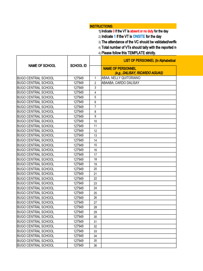 2023 List of Volunteer Teachers NLC Report Final Template | PDF