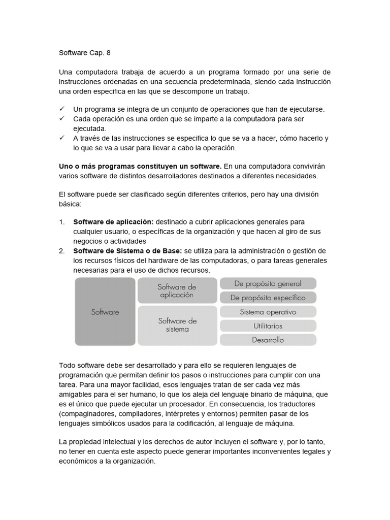 Software Cap 8 | PDF | Lenguaje de programación | Programación