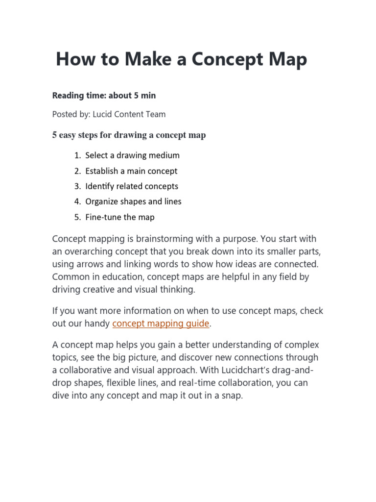 How To Make A Concept Map | PDF | Concept | Brainstorming