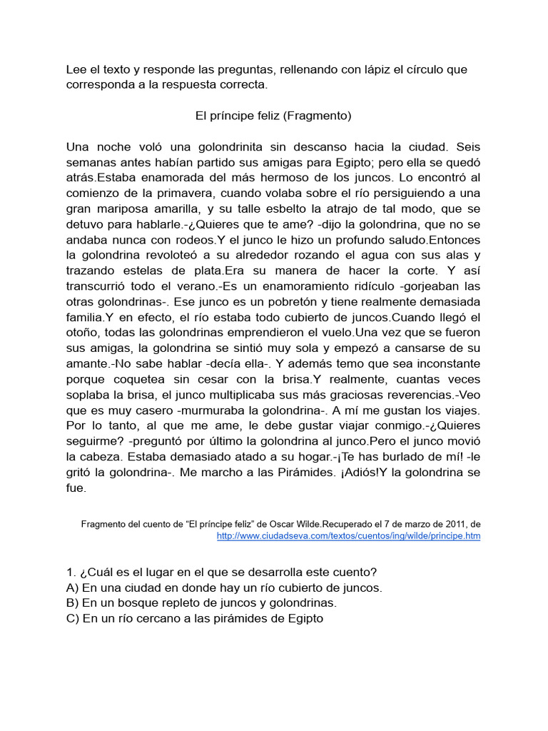 EL PRINCIPE FELIZ | PDF