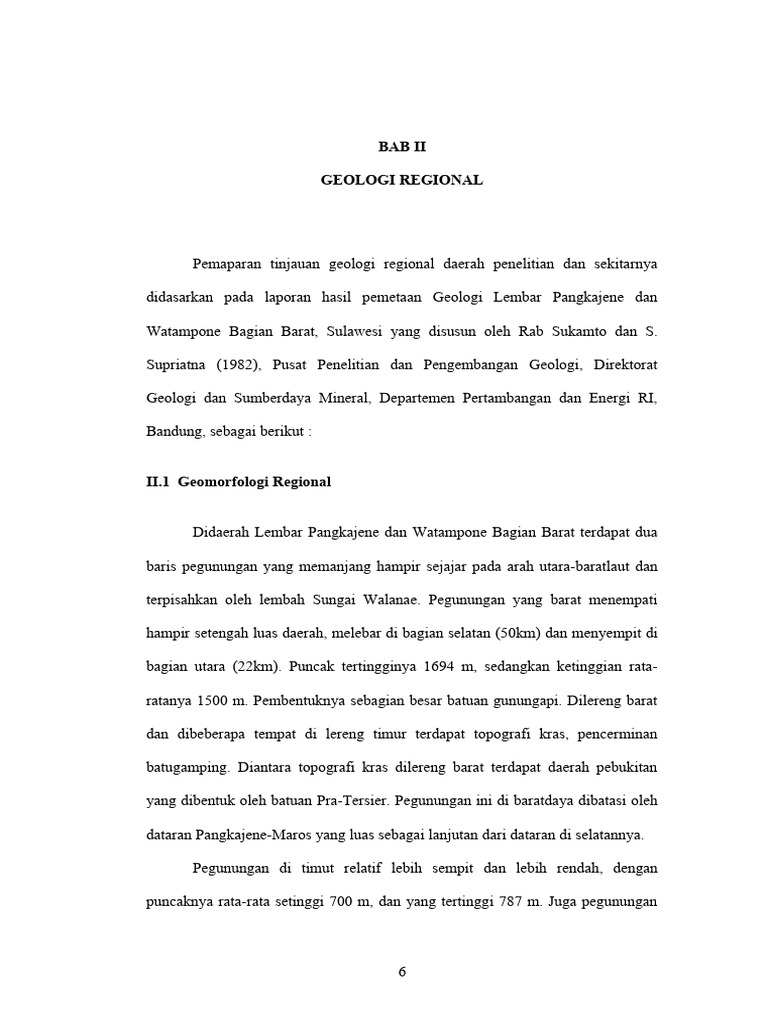 Geologi Regional Pangkajene Watampone | PDF | Sains & Matematika