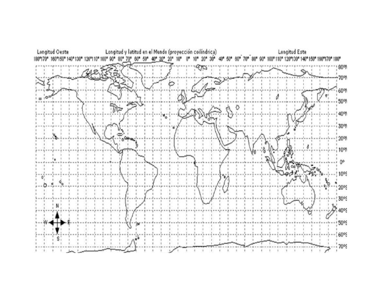 Mapa Planisferio Coordenadas | PDF