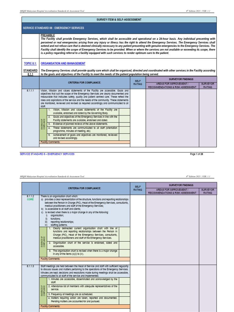 Emergency Services Standards Overview | PDF | Emergency Medical ...
