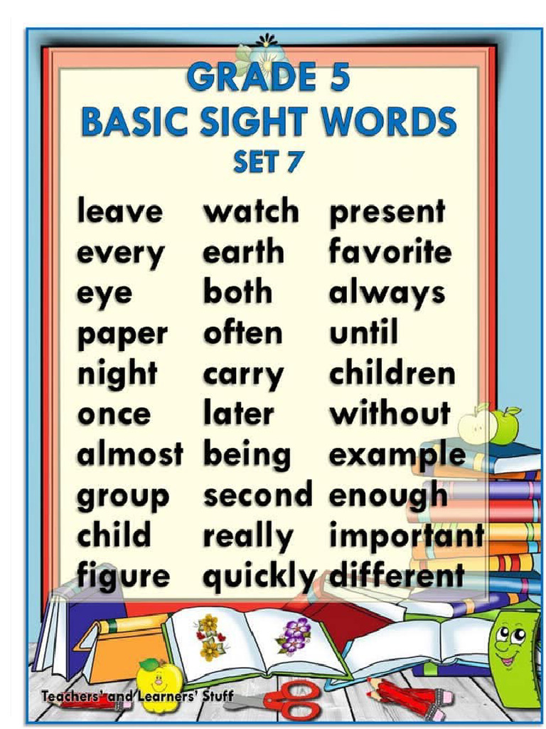 Basic Sight Words | PDF
