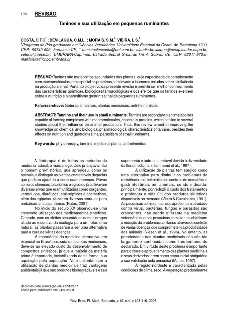 API Taninos e Sua Utilizacao em Pequenos Ruminantes | PDF | Proteínas ... API Taninos e Sua Utilizacao em Pequenos Ruminantes | PDF | Proteínas ...
