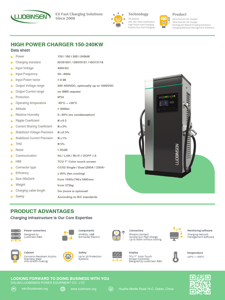 Luobinsen High Power Charger 150-240kW | PDF | Battery Charger ...