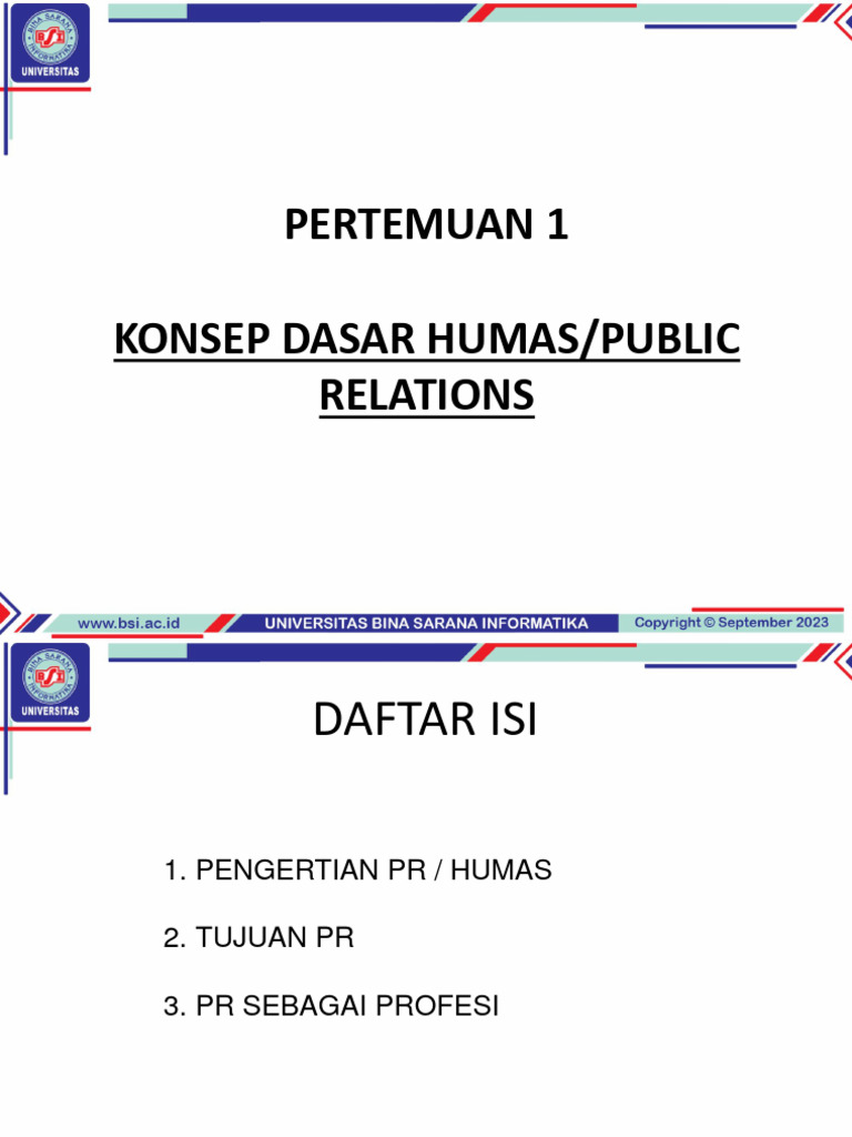Dasar-Dasar Humas | PDF | Karier & Perkembangan