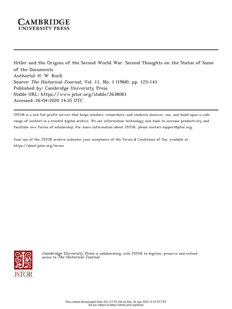 Hitler's Aggression and Document Analysis | PDF | Adolf Hitler | Nazi ...