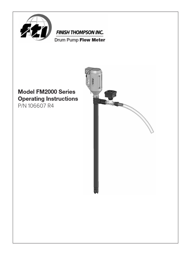 Accessory Manual - Operation Flow Meter FM2000 OIM (106607) | PDF ...