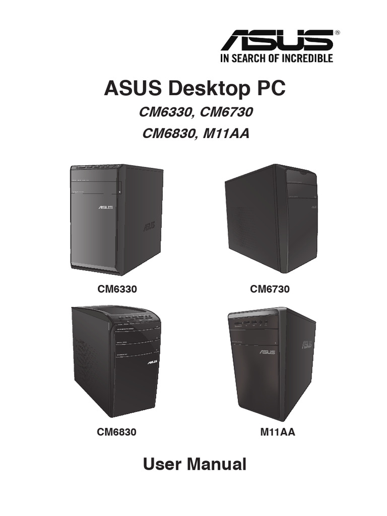 Asus CM6330 - CM6730 - CM6830 - M11aa | PDF | Usb | Hdmi