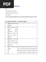 RTI First Appeal Format Template | PDF