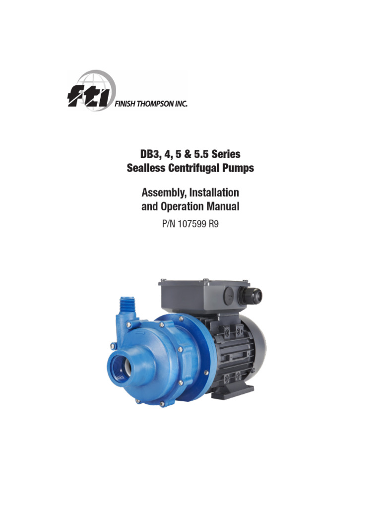 DB Manual - Operational DB3-5.5 OIM (107599) | PDF | Pump | Valve