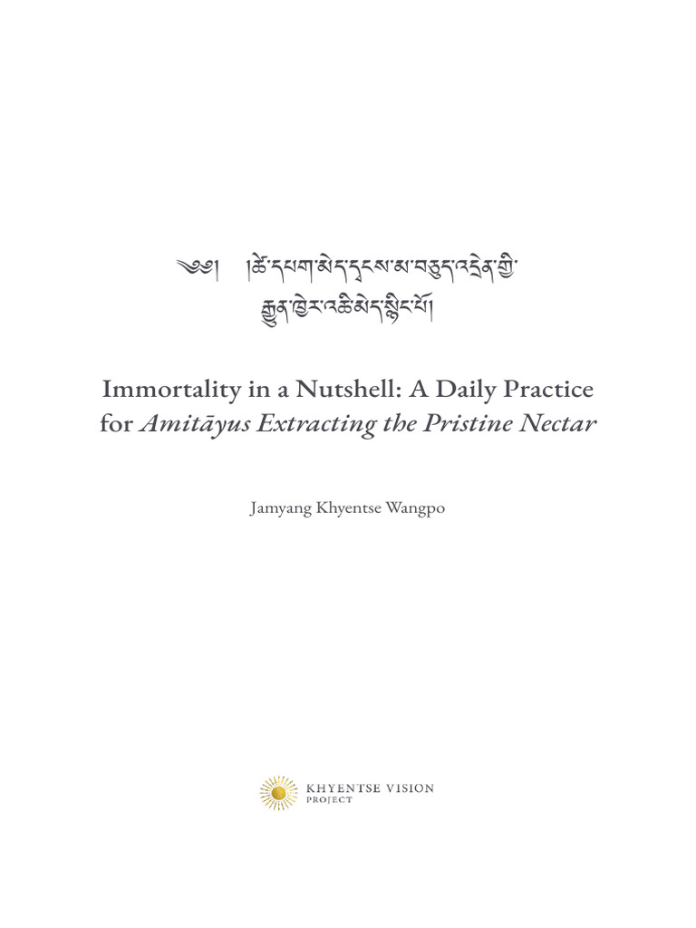 Immortality in A Nutshell | PDF | Vajrayana | Tantra