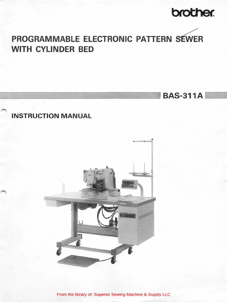 Brother BAS-311A Instruction Manual | PDF | Sewing Machine | Textiles
