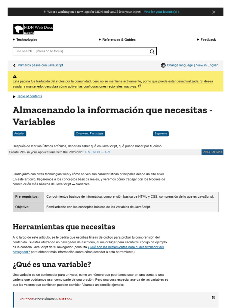 3.almacenando La Información Que Necesitas - Variables | PDF | Script ...