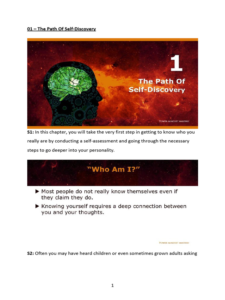 Self-Discovery: A Guide to Knowing Yourself | PDF | Thought | Mental ...