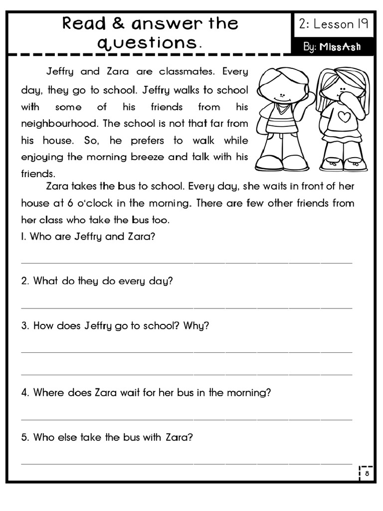 Comprehension Question | PDF