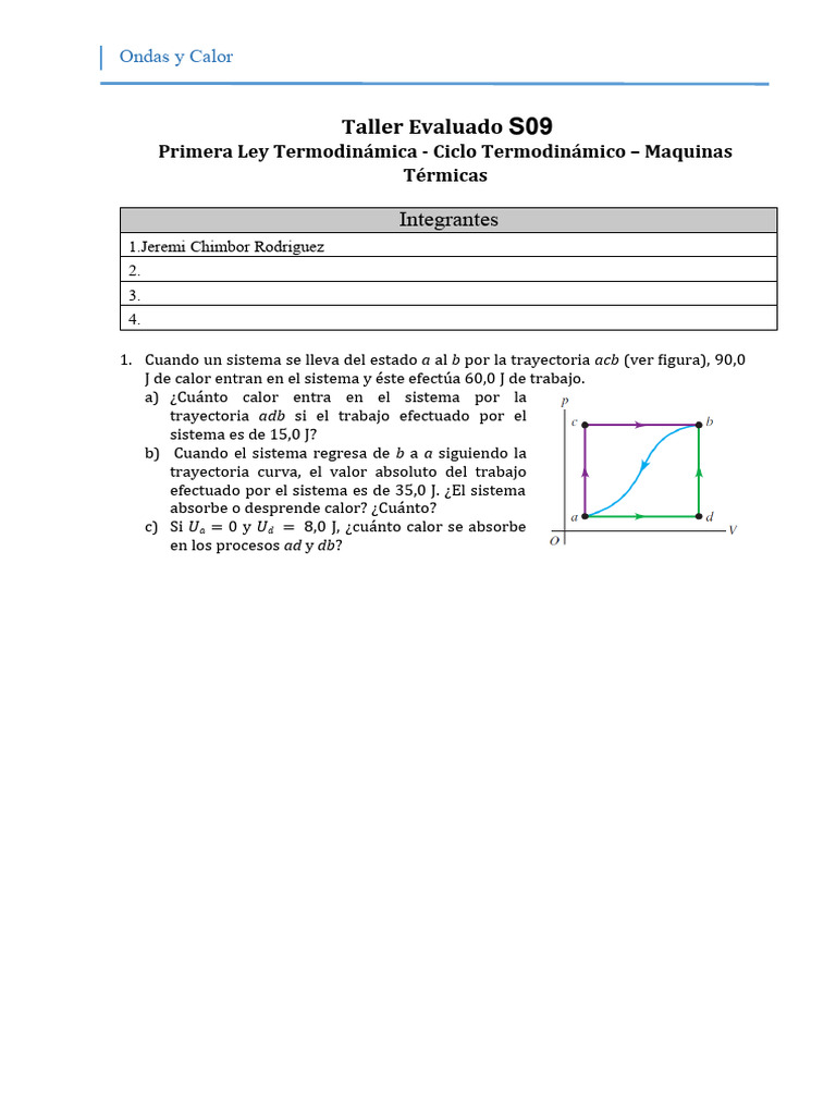 Taller Evaluado Ondas y Calor | PDF Taller Evaluado Ondas y Calor | PDF