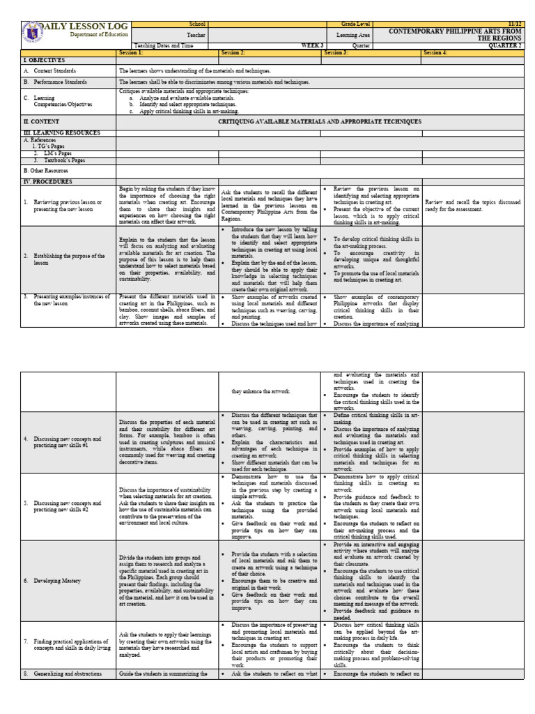 Cpar Q2 Week3 | PDF | Critical Thinking | Learning