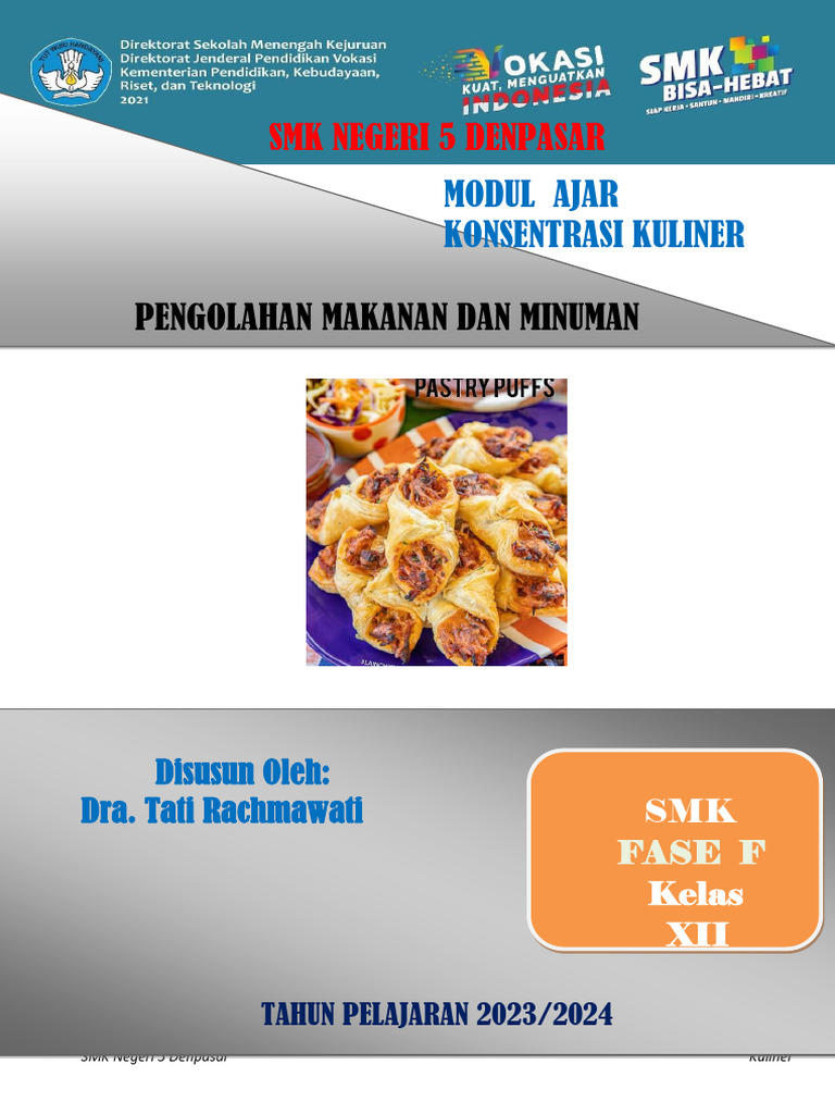 Modul Ajar Puff Pastry 2023 | PDF