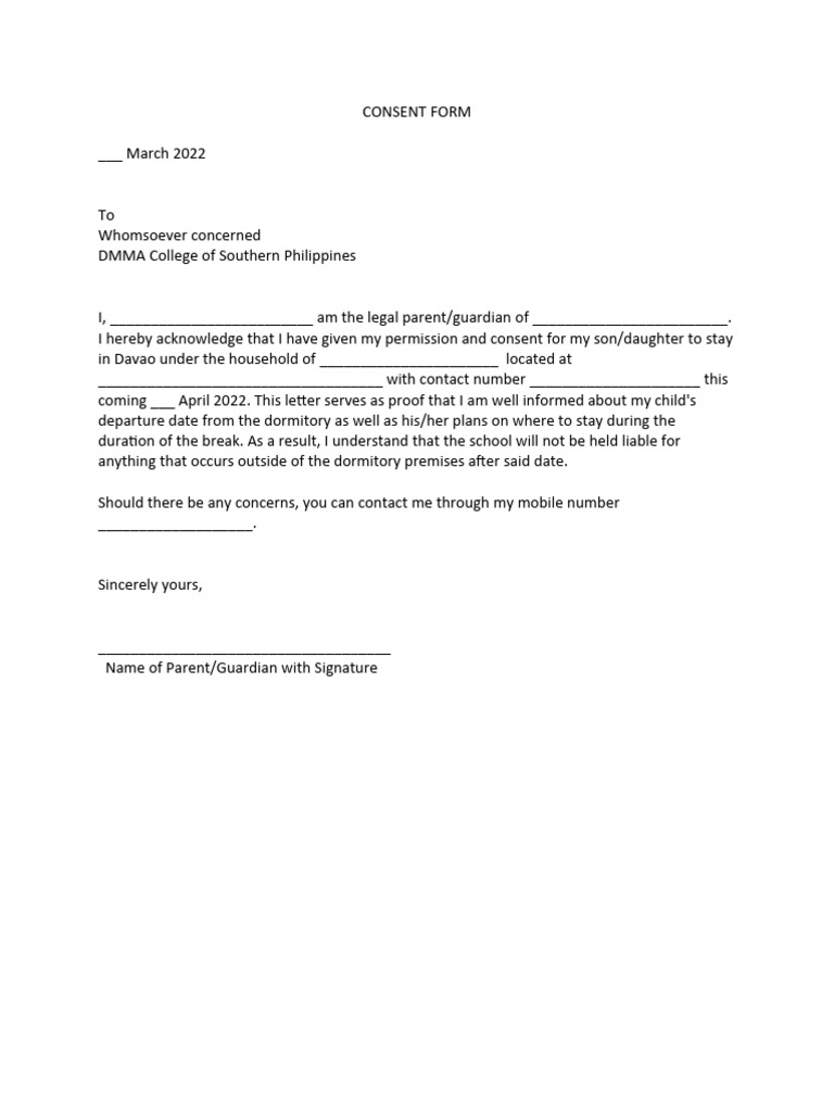 Consent Form B 2 | PDF