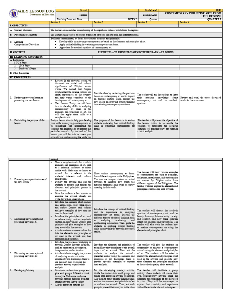 Cpar Q1 Week5 | PDF | Critical Thinking | Aesthetics