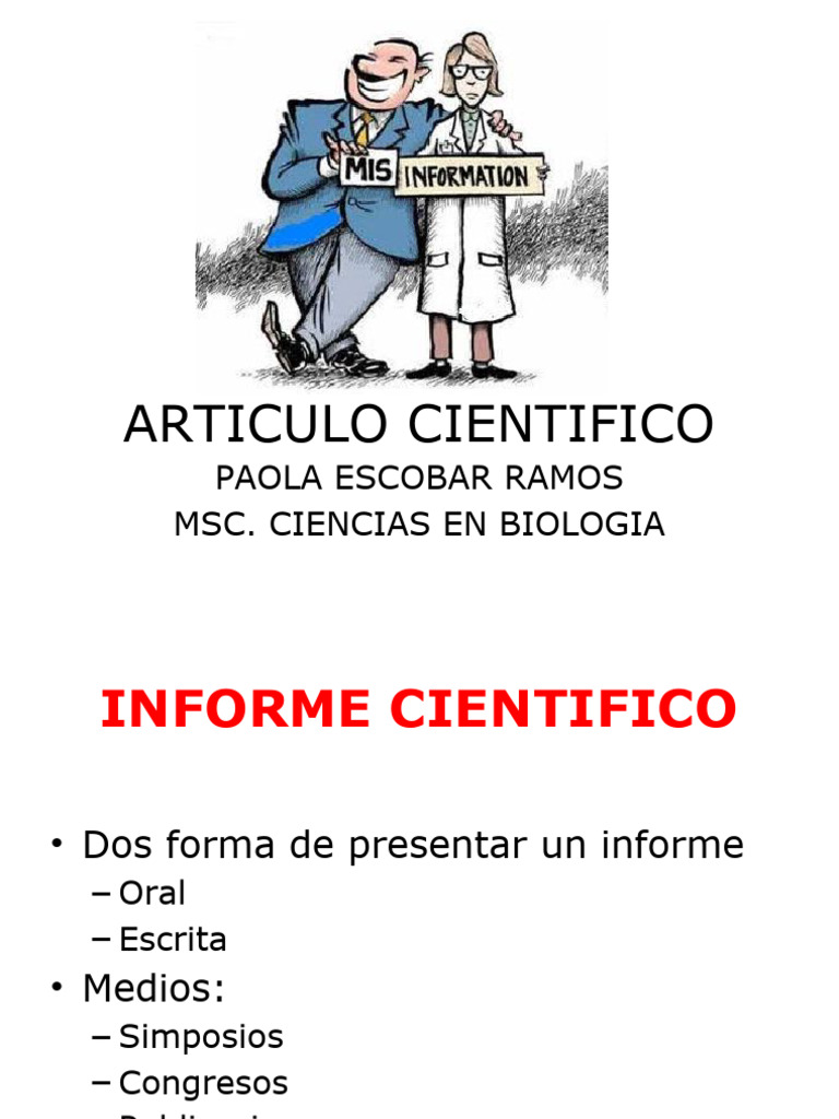 Informe Cientifico | PDF | Método científico | Comunicación humana