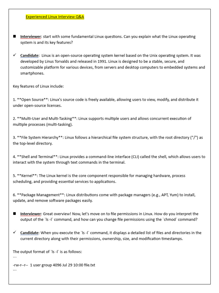 Linux Scenario Based Interviews Questions | PDF | Secure Shell | Backup