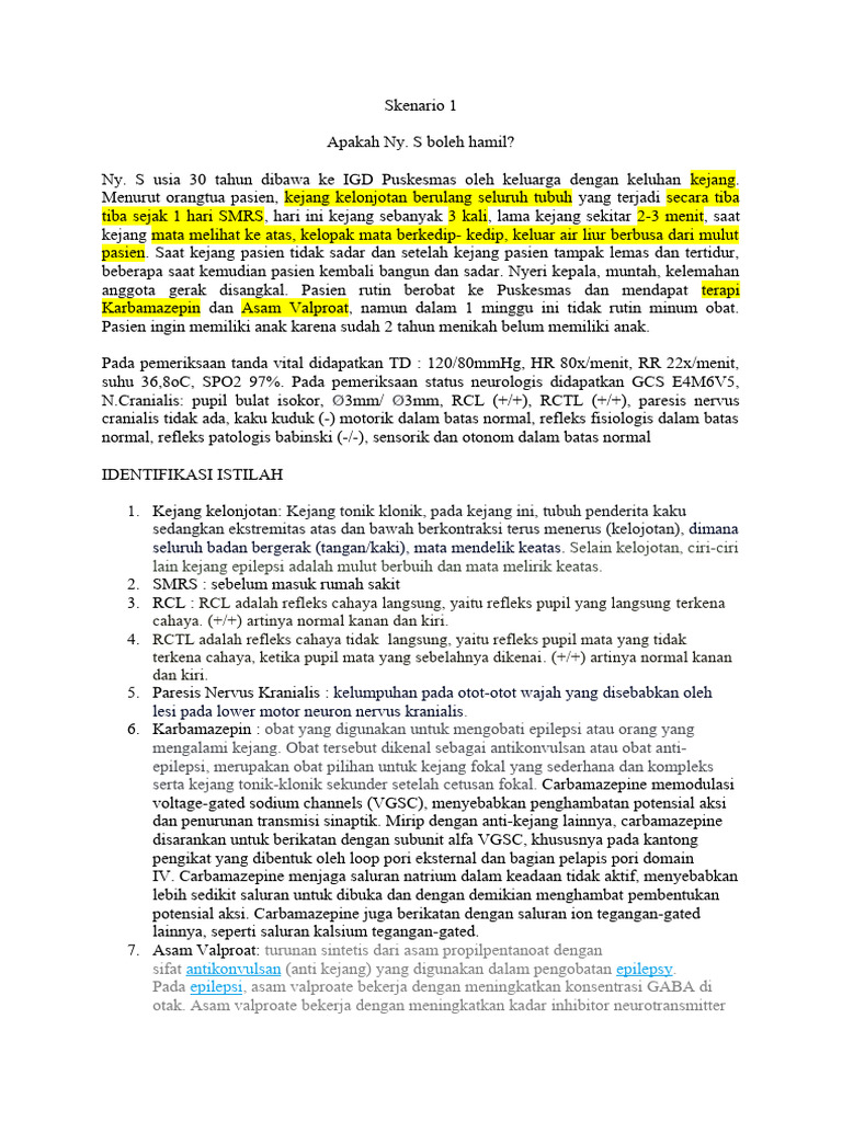 Skenario 1 Kejang Epilepsi Pdf