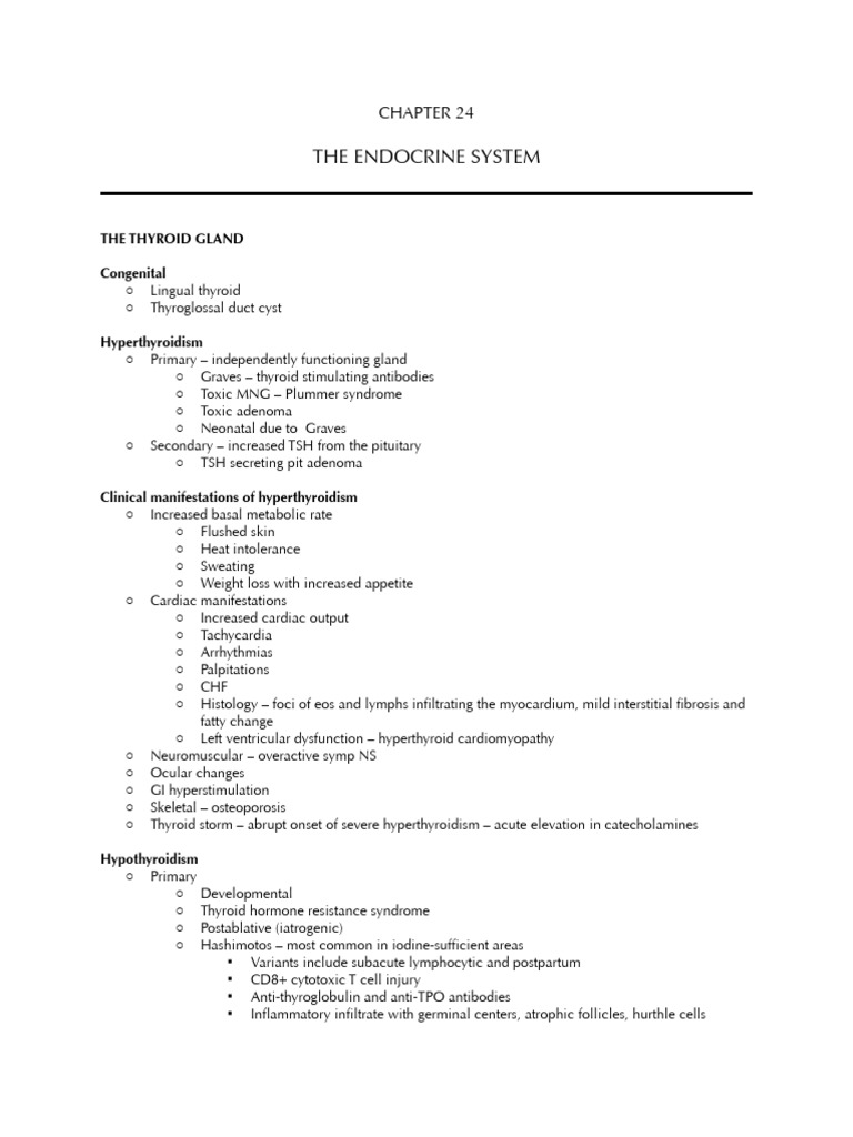 Chapter 24 - The Endocrine System | PDF | Parathyroid Gland | Adenoma